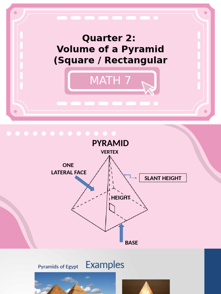Volume of Square and Rectangular Pyramids | PDF