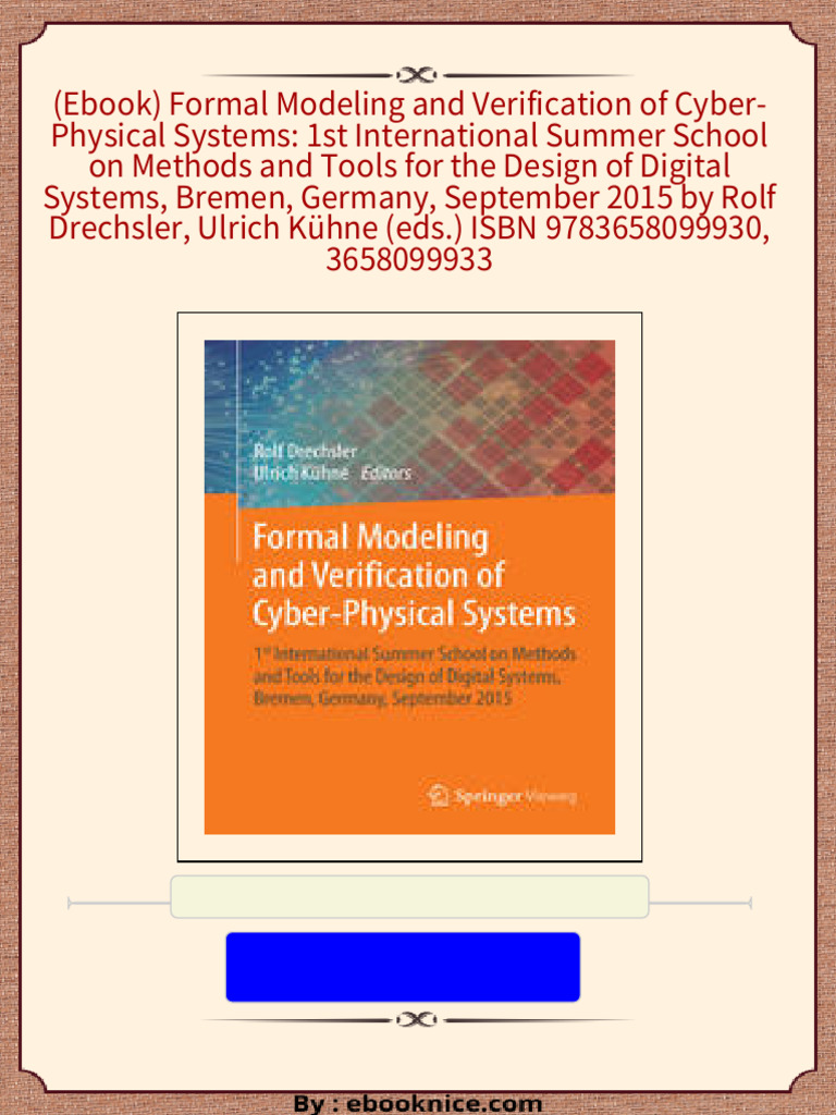 [FREE PDF sample] (Ebook) Formal Modeling and Verification of Cyber-Physical Systems: 1st ...