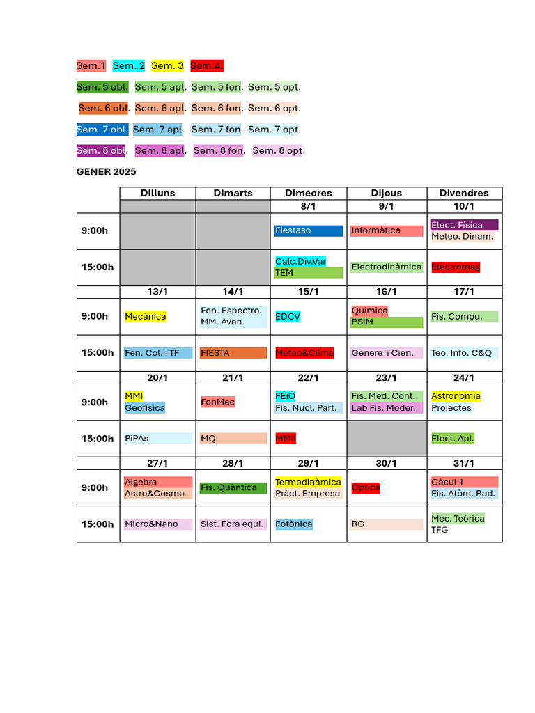 Calendari Examens 2024-25 Alumnes | PDF
