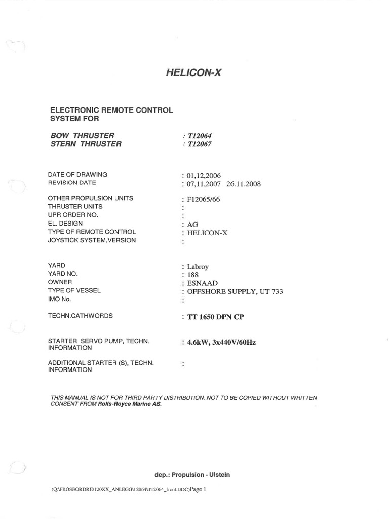 01 - User Manual Helico - X Remote Contr. Syst | PDF