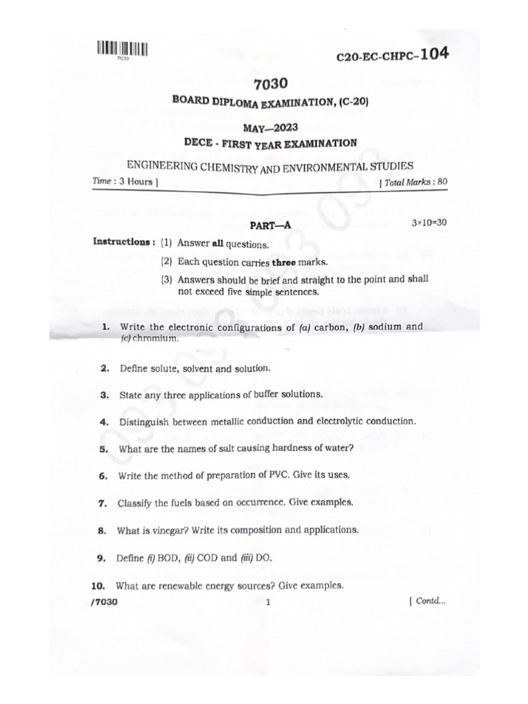 BOARD-DIPLOMA-EXAMINATION-C-20 | PDF