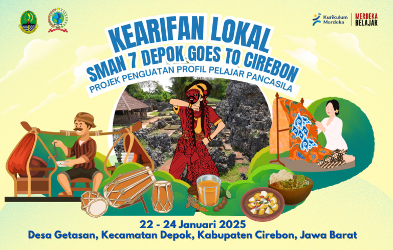 Poster Kearifan Lokal Budaya Indonesia Ilustratif Biru Dan Hijau (6 ...