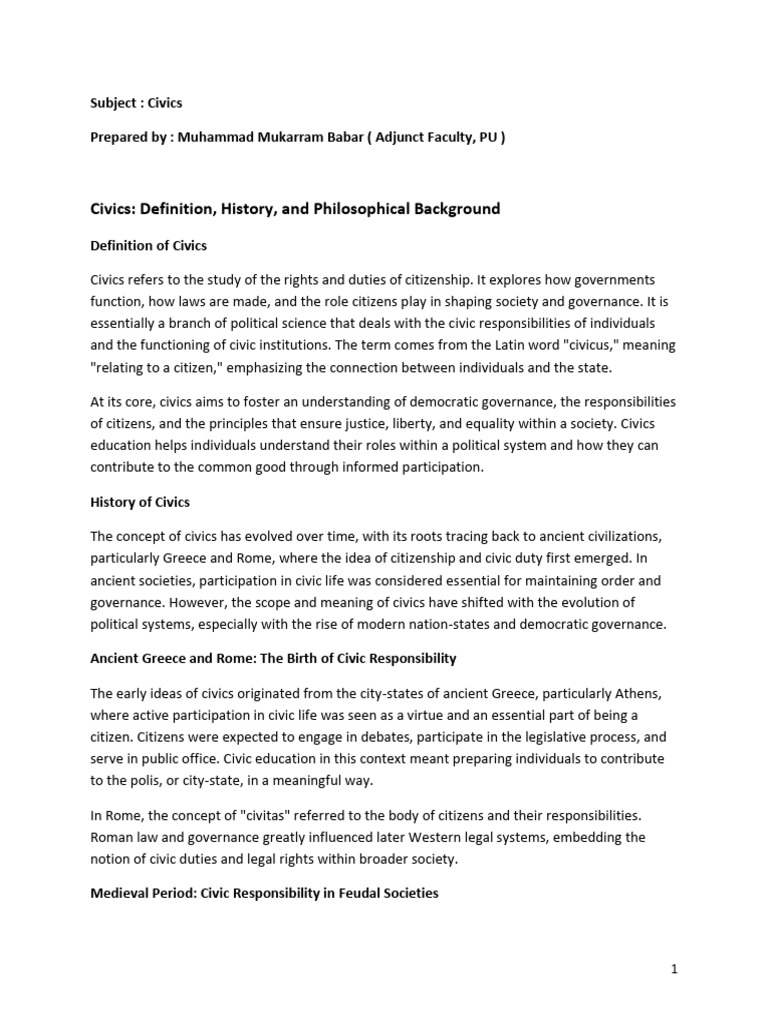 Civics notes | PDF | Government | State (Polity)