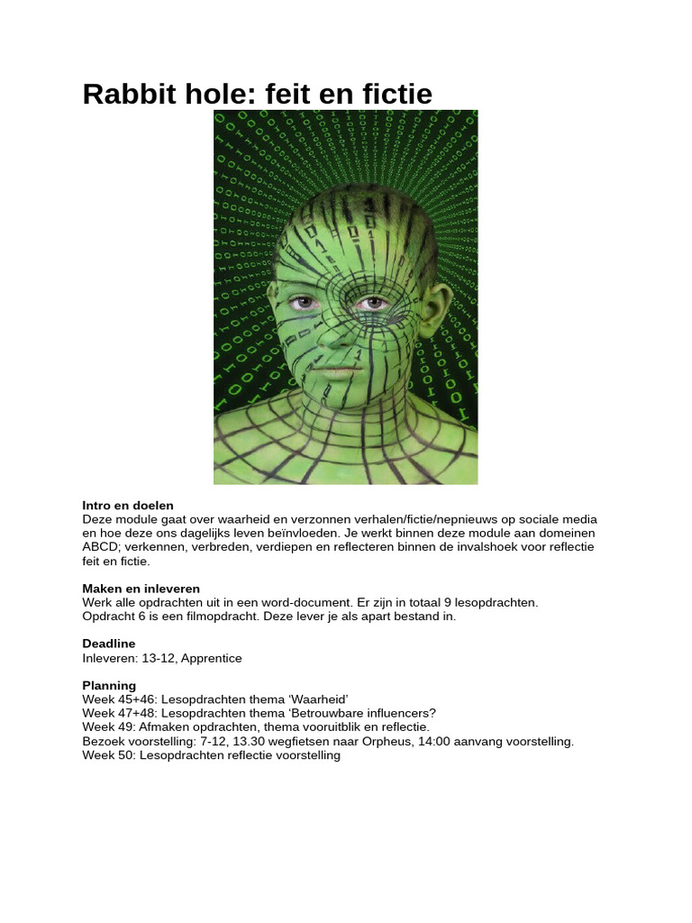 Lesbrief Rabbit Hole | PDF