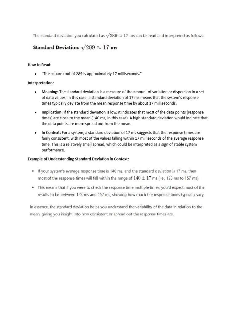 How To Read Standard Deviation | PDF