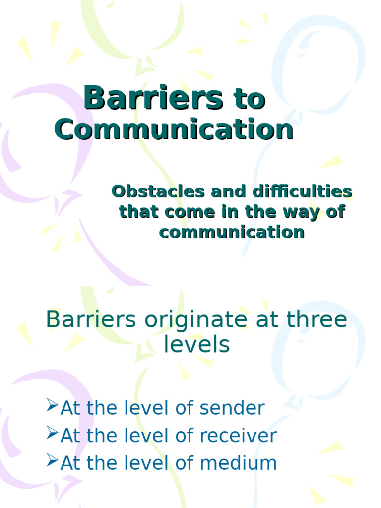 Understanding Communication Barriers | PDF | Communication | Mind