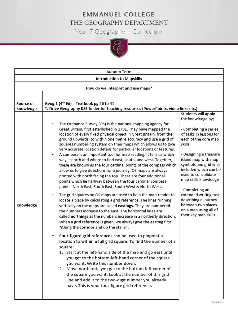 Year 7 Geography Curriculum Overview | PDF | River | Erosion