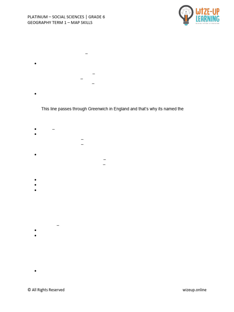 Grade 6 Geography: Map Skills Guide | PDF | Sphere | Latitude