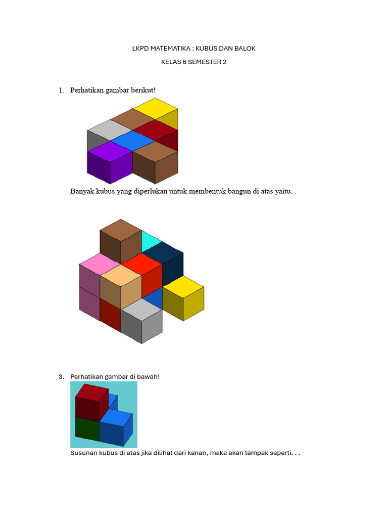 LKPD Kubus Dan Balok SMT 2 | PDF