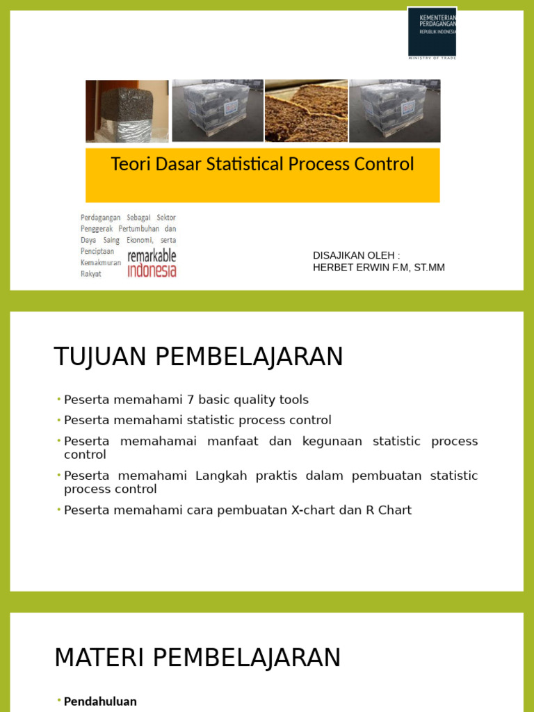 Teori Dasar Statistical Process Control | PDF