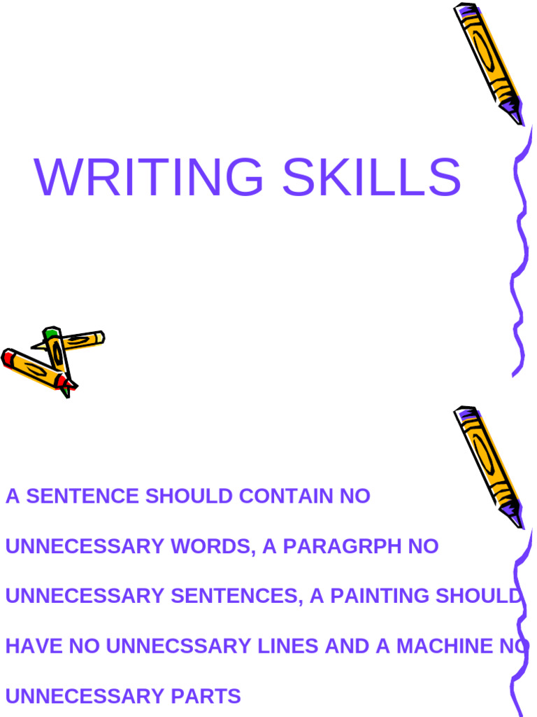 WRITTING SKILLS | PDF | Word | Human Communication