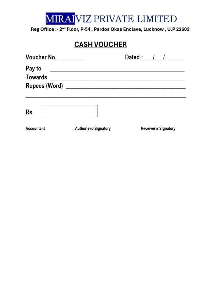 Cash Voucher Template Format | PDF