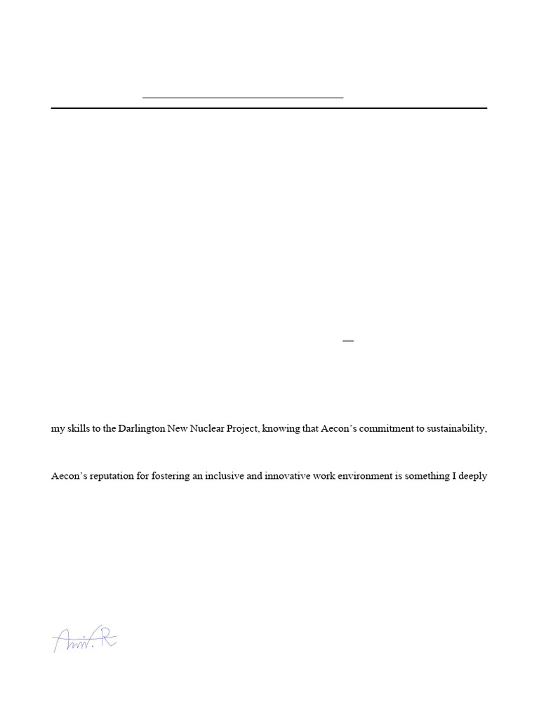 Amir Rahmani's Cover letter-Aecon-Structural Engineer | PDF