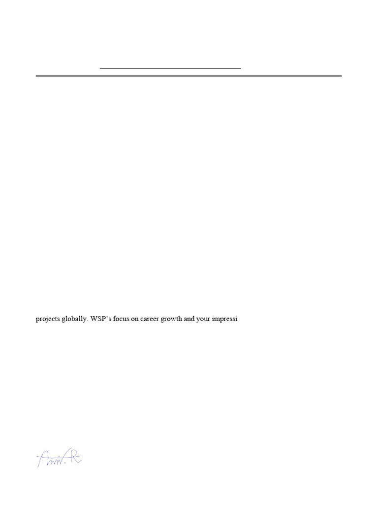 Amir Rahmani's Cover Letter - WSP - Intermediate Structural Engineer ...