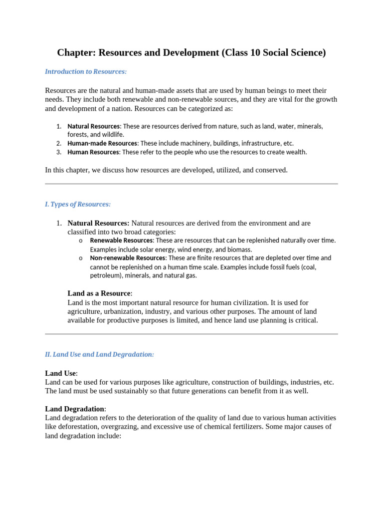Purpose of Land Use in Class 10 | PDF | Agriculture | Sustainable ...