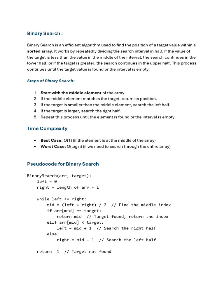 binary-search | PDF | Computer Programming | Applied Mathematics binary-search | PDF | Computer Programming | Applied Mathematics