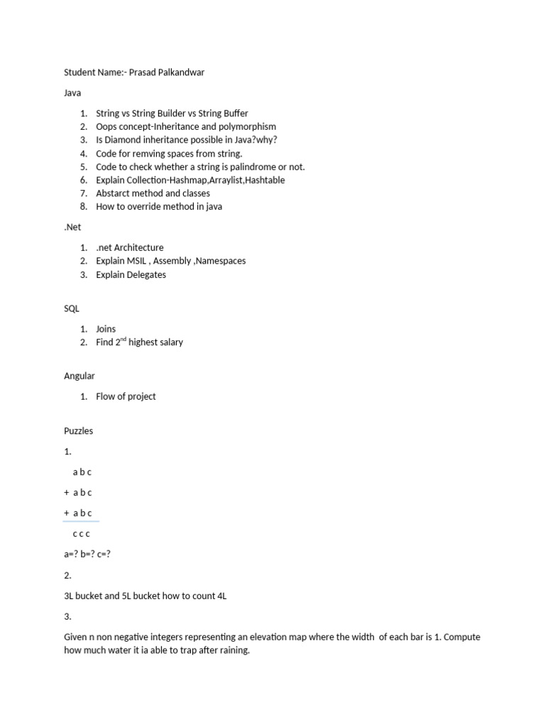 Java and .NET Concepts for Students | PDF
