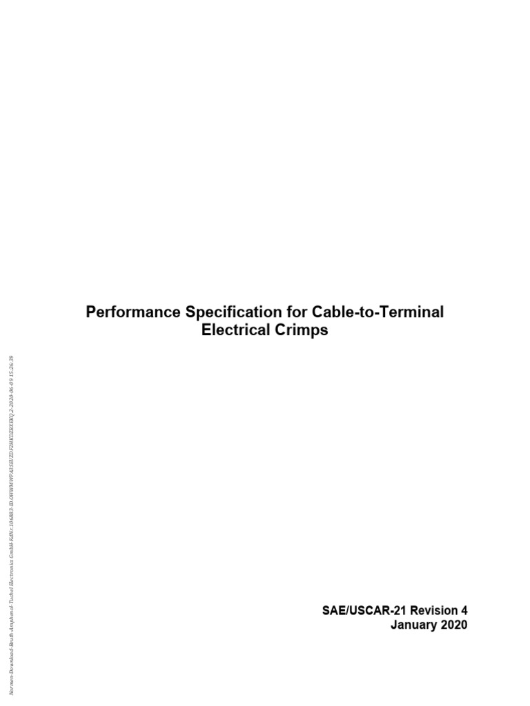USCAR 21 Rev. 4 | PDF | Electrical Connector | Specification (Technical ...