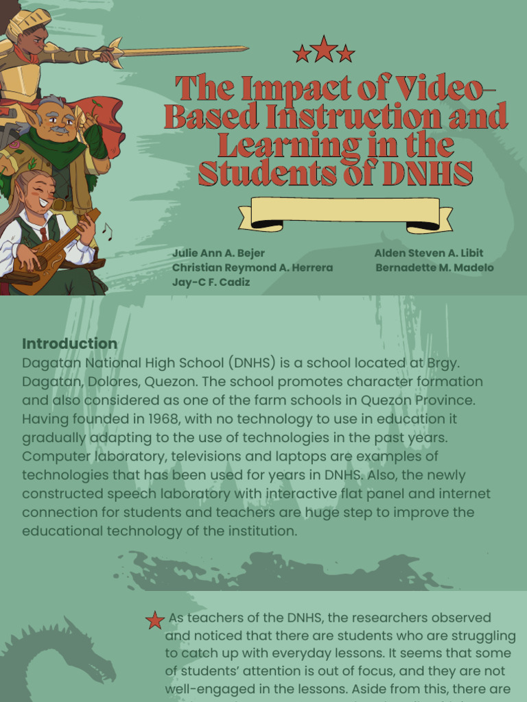 The Impact of Video-Based Learning Instruction and Learnin | PDF ...