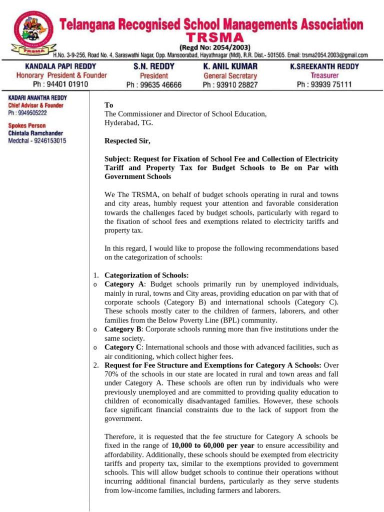 Budget Schools Fee and Tax Request | PDF | Policy | Taxes
