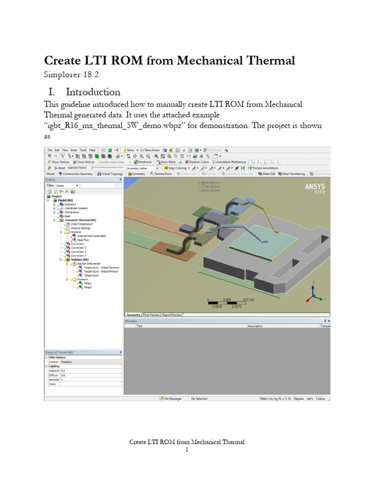 Create LTIROM From Mechanical Thermal - Guideline | PDF | Heat | Text File