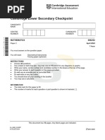Science Checkpoint Past Papers Grade 8 | PDF