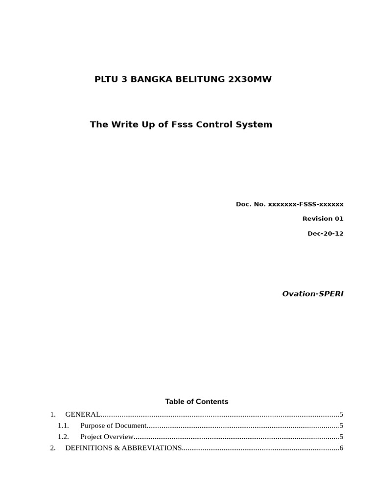 FSSS Control System for PLTU 3 Project | PDF | Boiler | Combustion