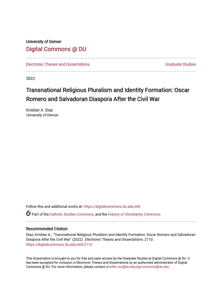 Transnational Religious Pluralism and Identity Formation - Oscar R ...