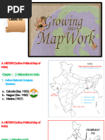 Class 10 History - Nationalism in India Map-Work | PDF