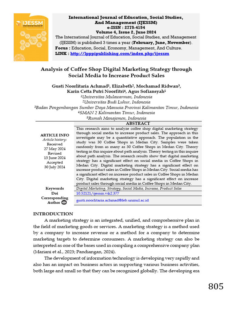 Coffee Shop Digital Marketing Analysis | PDF | Digital Marketing ...