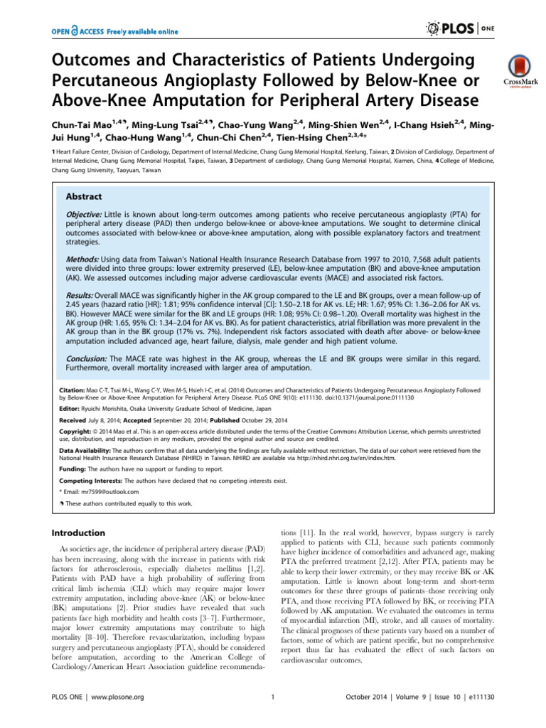 2014 PTA Stent After PAD | PDF | Atherosclerosis | Atheroma