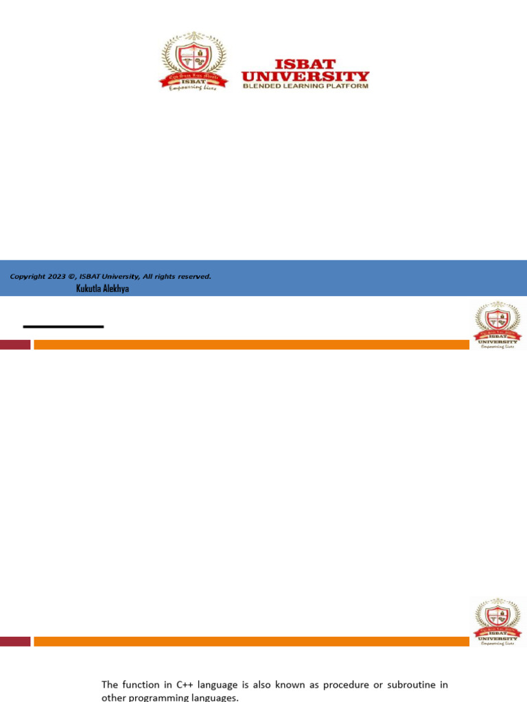 chapter-3(Functions) | PDF | Parameter (Computer Programming) | C++