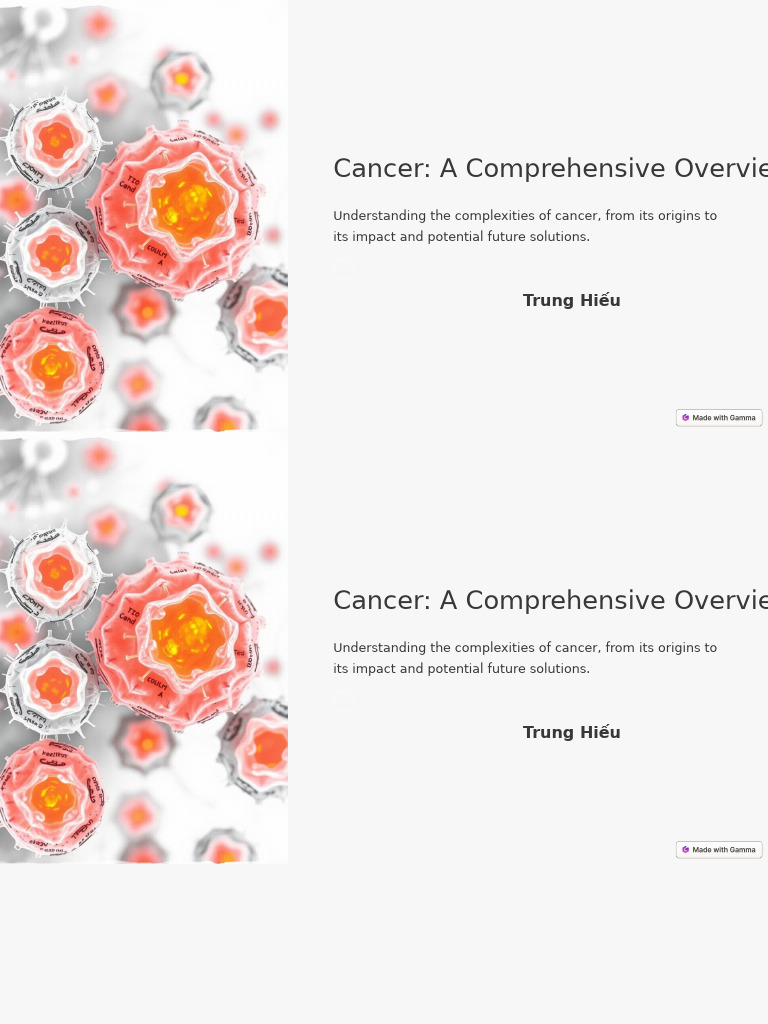 Cancer A Comprehensive Overview | PDF | Cancer | Cancer Research