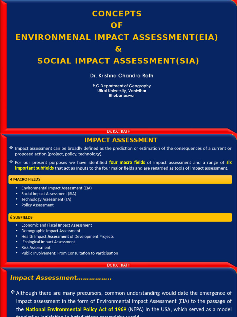 Talk-EIA & SIA - Concepts | PDF | Environmental Impact Assessment ...