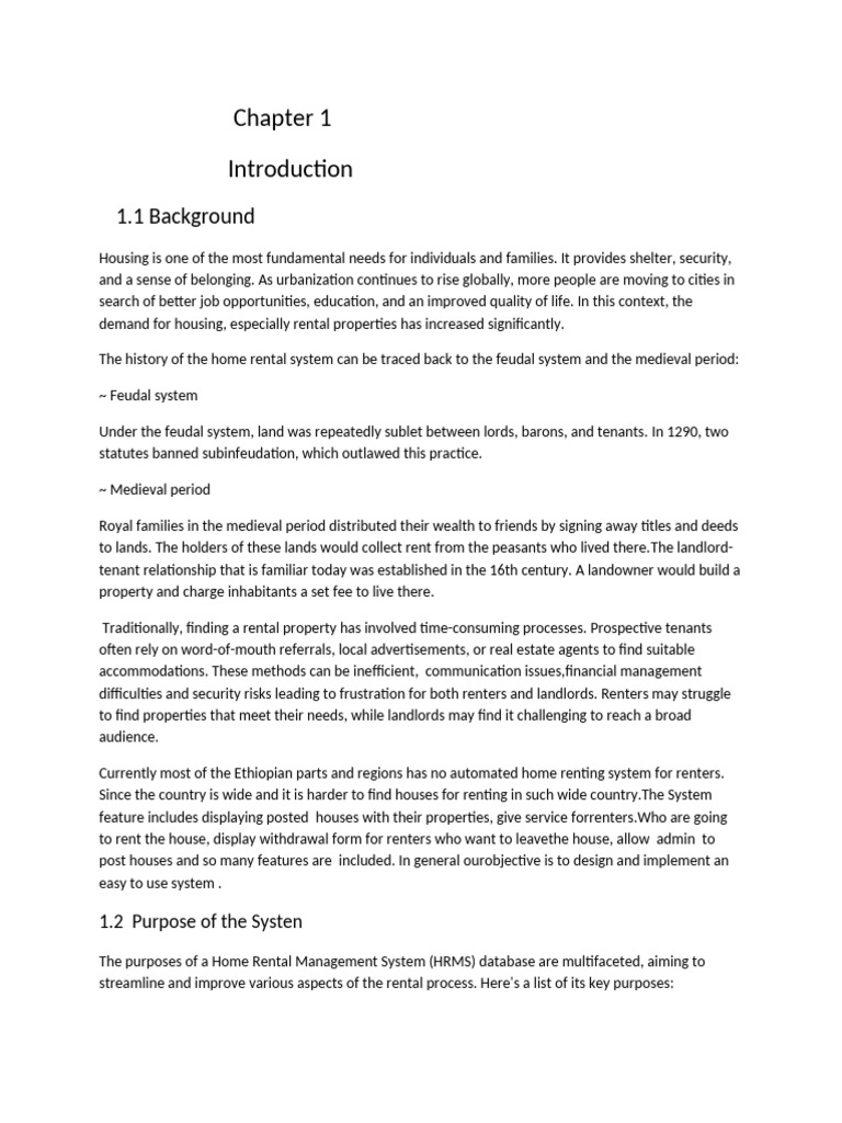 Home Rental Management System Database Project | PDF | Lease | Databases