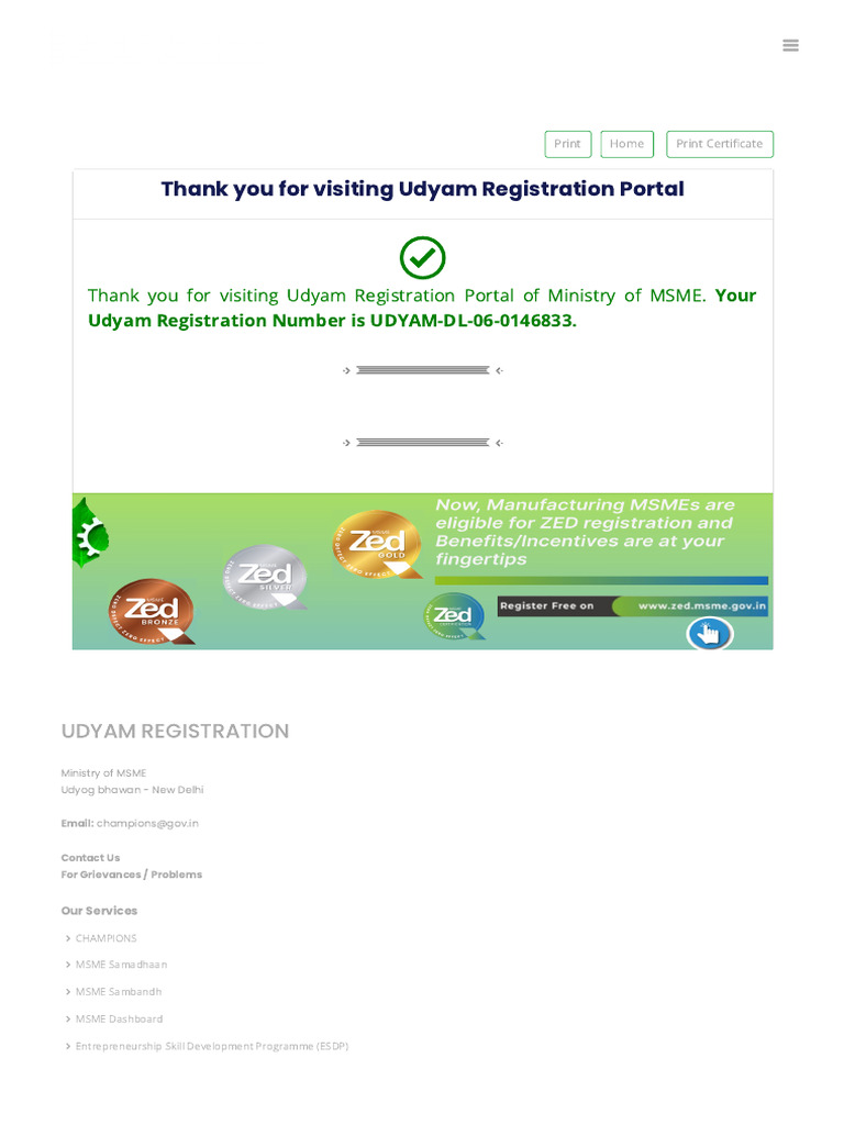 Udyam Registration Portal Guide | PDF