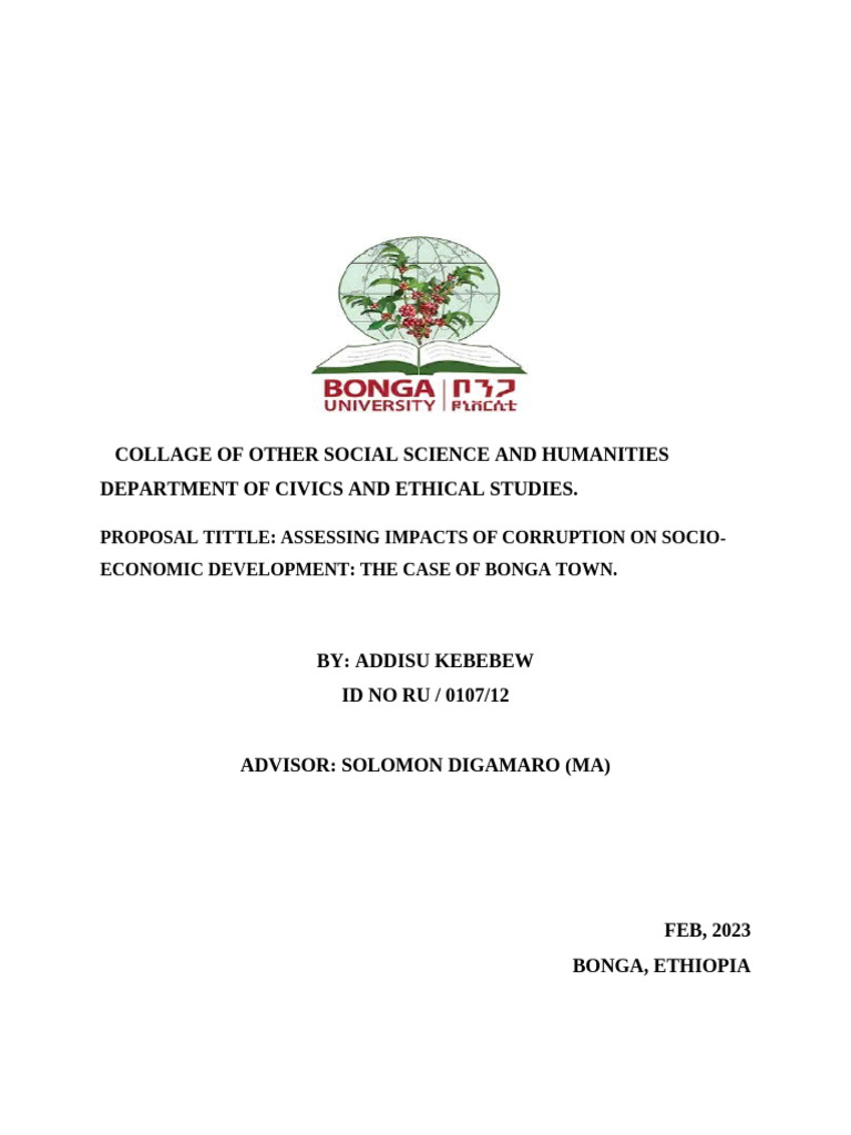 Adis Proposal Finesh-1 | PDF | Corruption | Political Corruption