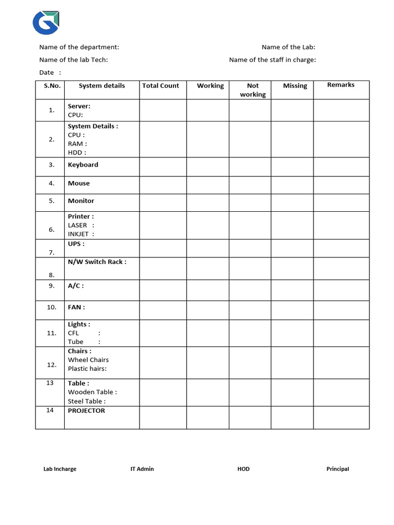 Computer Lab Maintenance Report | PDF