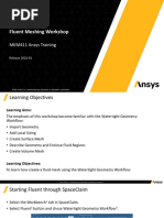 Lecture 3: Geometry Description and Volume Meshing: ANSYS Fluent Getting Started | PDF ...