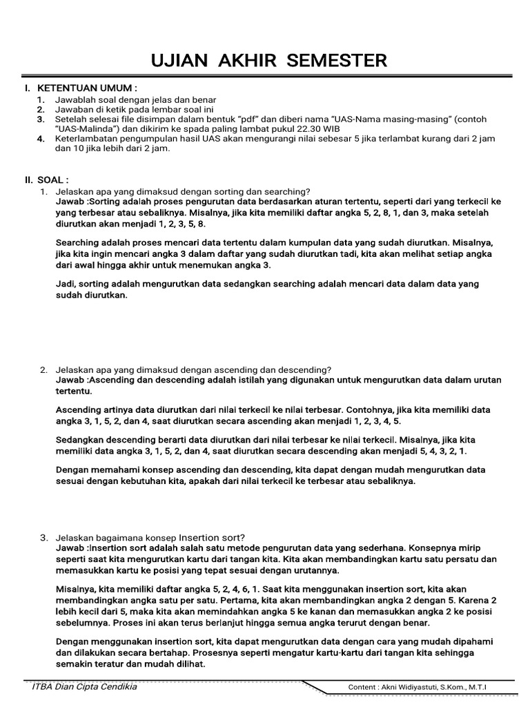 A. Rizal Safei Uas-Struktur Data Genap 2324 | PDF