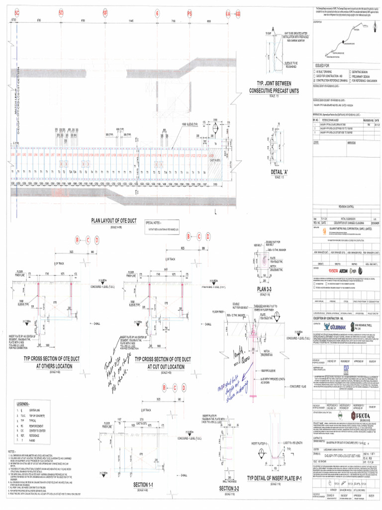 GA Detail of OTE Duct at Concourse Level 1 Slab | PDF
