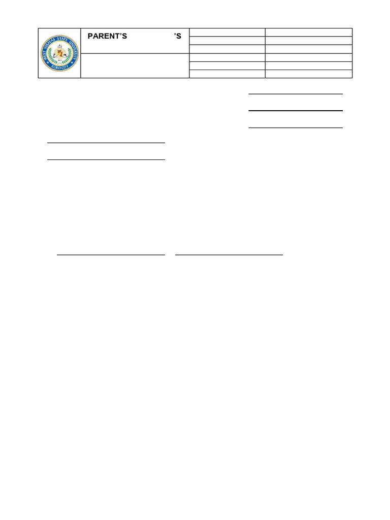 WVSU OSA SOI 02 F02 Parent s Guardian s Consent 2 | PDF | Applications ...