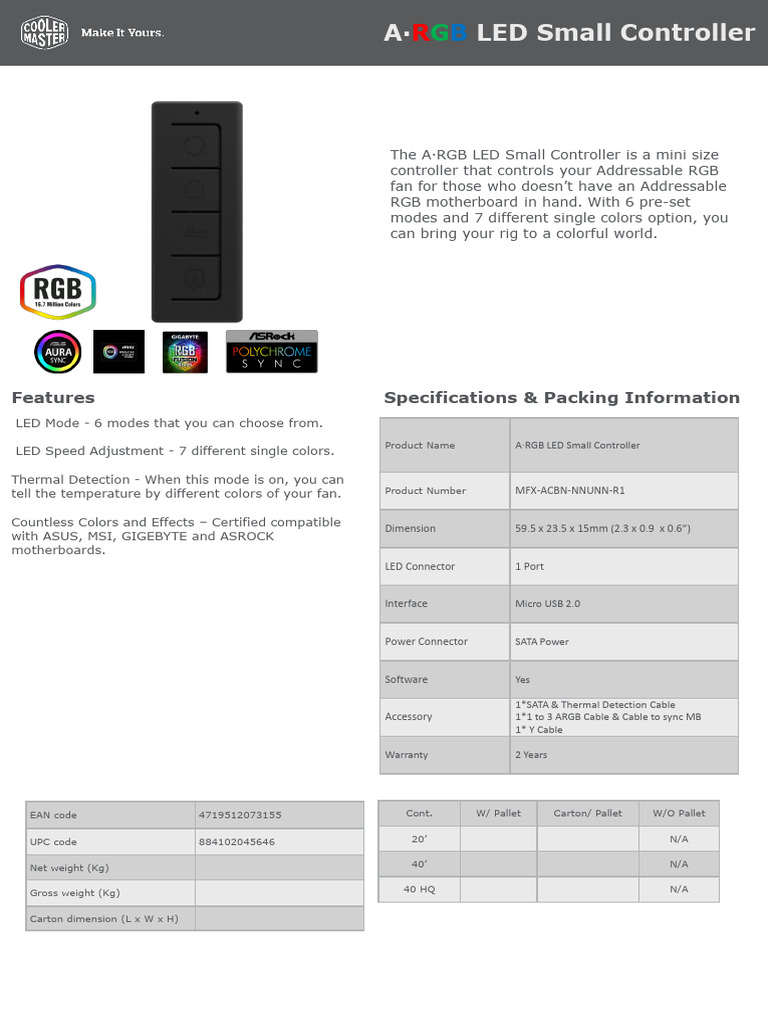 A·RGB LED Small Controller Overview | PDF | Physical Layer Protocols ...
