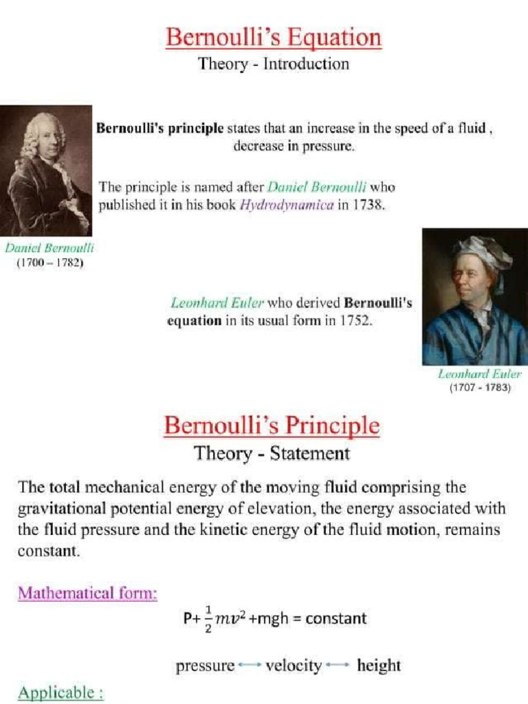 Bernoullis Principle | PDF