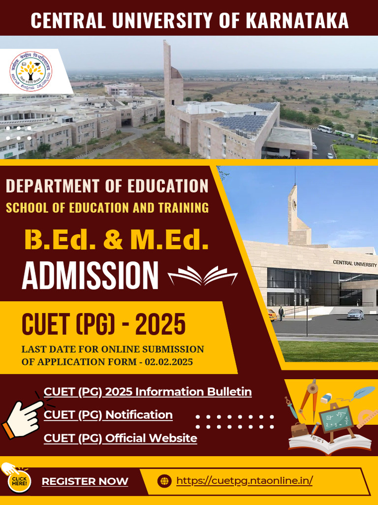 CUK B.Ed & M.Ed Admission 2025-26 | PDF