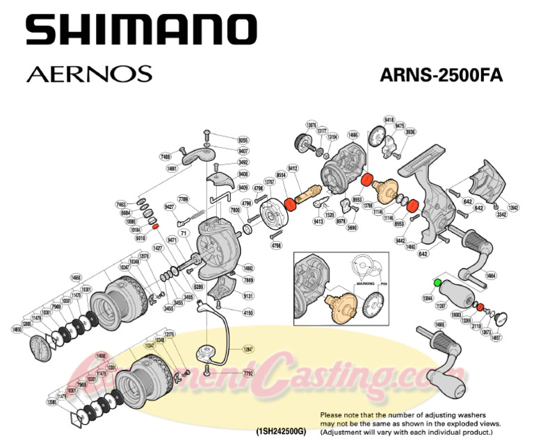 Schematic Shimano 12aernos 2500FA | PDF