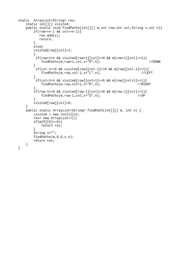 Maze Pathfinding Algorithm Code | PDF