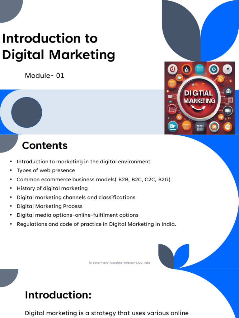 Introduction to Digital Marketing Module 1 | PDF | Marketing | Digital ...