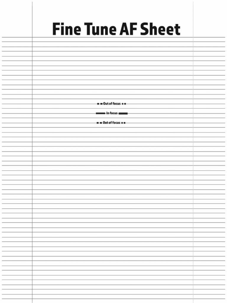 Fine Tune AF Sheet | PDF