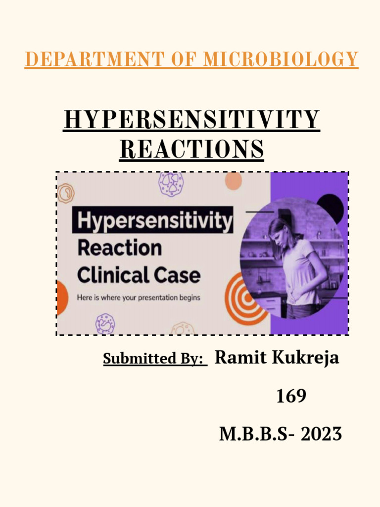 Medical Students' Guide: Hypersensitivity | PDF | Immune System | Allergy